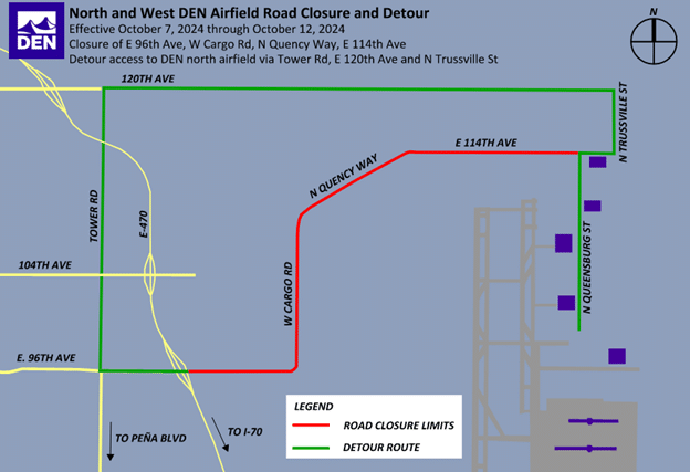 Roadways to Close Temporarily North and West of DEN | Denver ...
